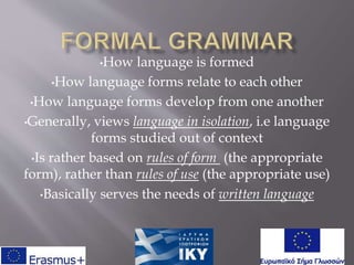 From the formal grammar to the functional grammar | PPTX