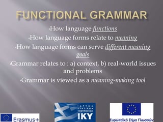 From the formal grammar to the functional grammar | PPTX