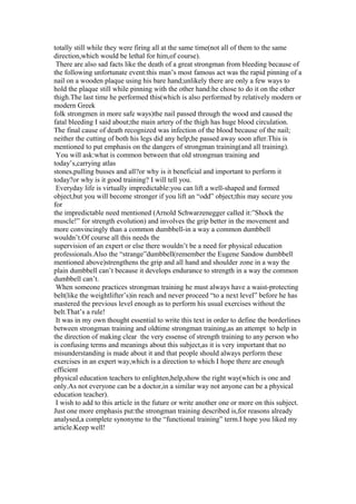 From the old time strongman strength training legacy and beyond. | DOC ...