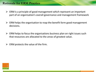 Enterprise Risk Management (ERM); From theory to practice | PDF