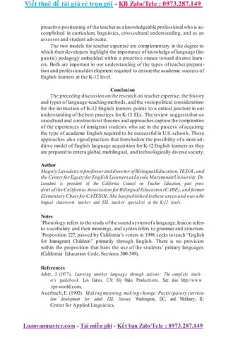 From Theory to Practice for Teachers of English Learners.docx