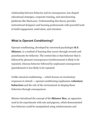 From Theory to Practice_ Skinner’s Operant Conditioning in ...