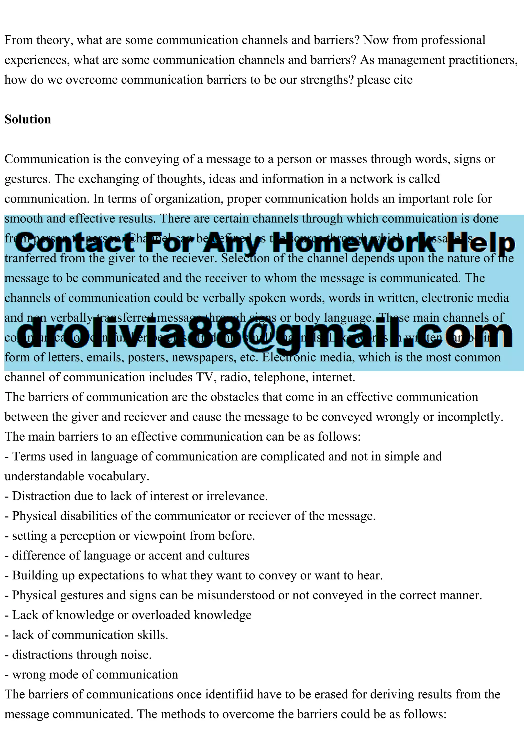 From theory, what are some communication channels and barriers Now .pdf