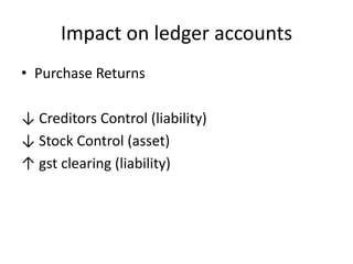 Sales/Purchase Returns from the stock card point of view | PPTX