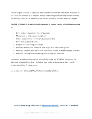 From Traditional to Digital: Taking Utilities Industry to the next level with SAP S/4HANA | PDF