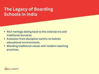 From Tradition to Innovation The Journey of Boarding Schools in India | PDF
