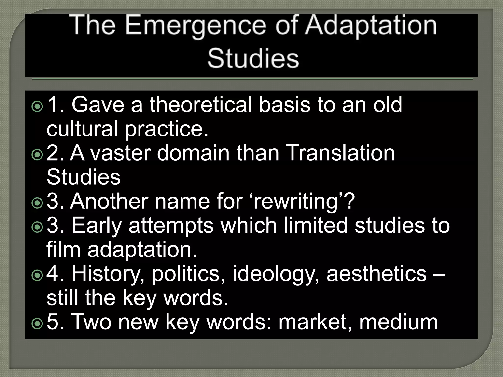 From translation to adaptation | PPTX