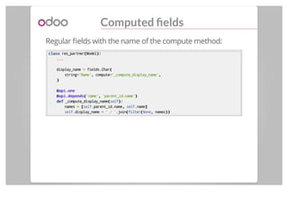 Odoo - From v7 to v8: the new api | PPT