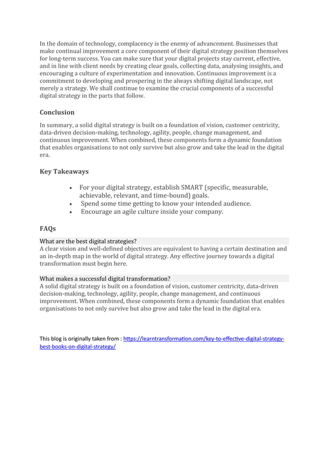 What makes a successful digital transformation? | PDF