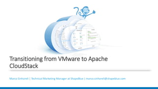 Transitioning from VMware to Apache CloudStack: A Path to Profitability and Competitiveness ...