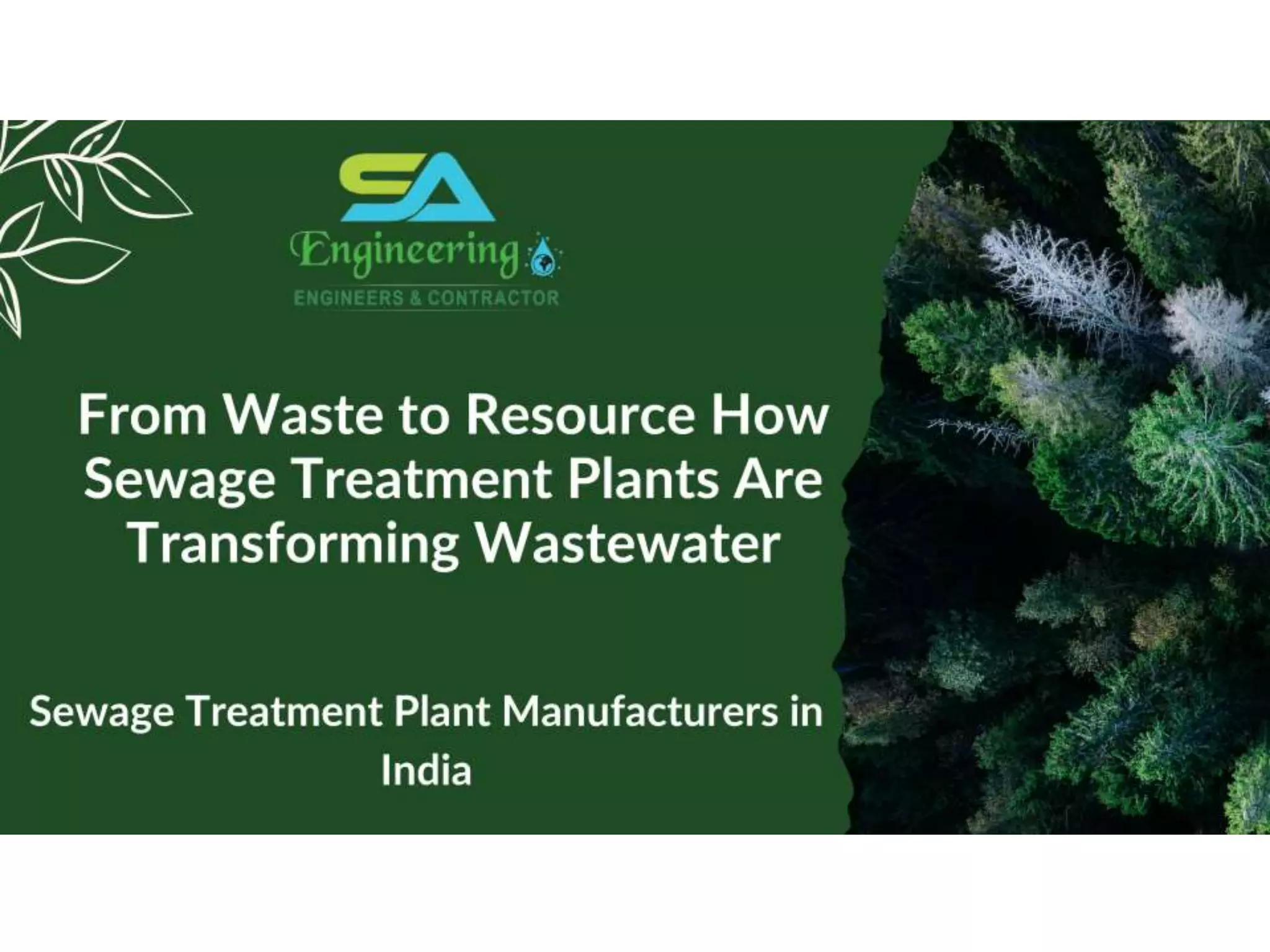 From Waste to Resource How Sewage Treatment Plants Are Transforming ...