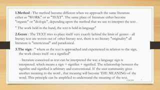 From work to text by Roland barthes in English literature | PPTX