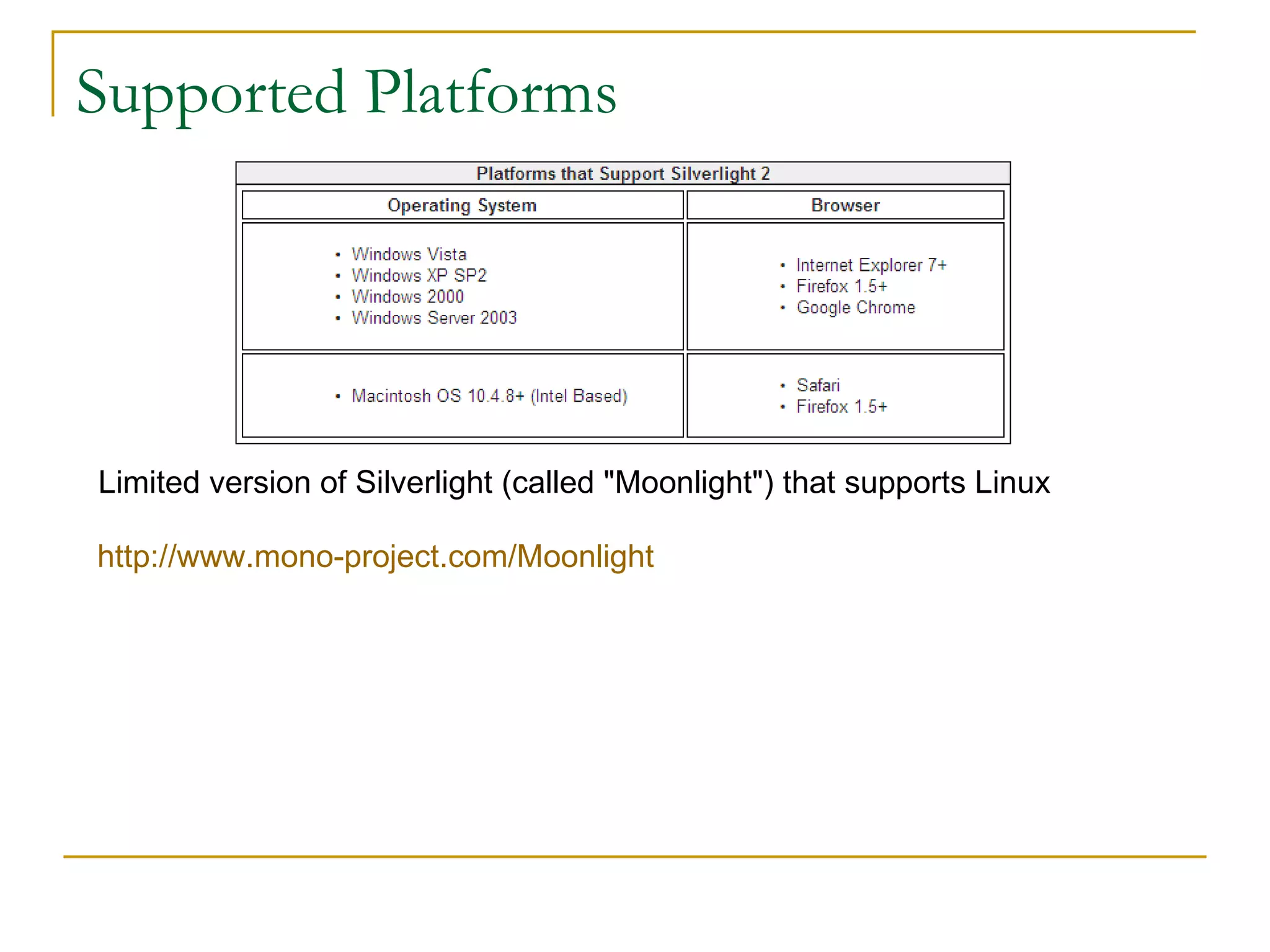 From Windows Presentation Foundation To Silverlight | PPT