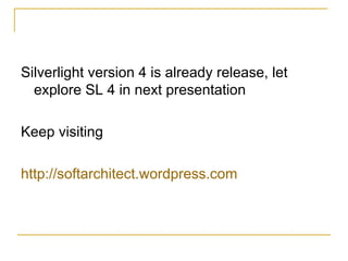 From Windows Presentation Foundation To Silverlight | PPT