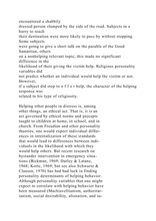 From your reading of the Darley & Batson (1973) study, first ident.docx