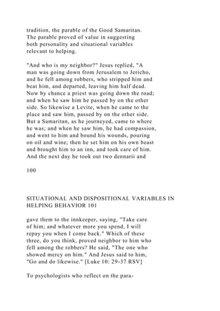 From your reading of the Darley & Batson (1973) study, first ident.docx