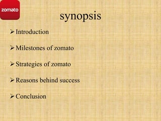 From zero to zomato in five years | PPTX