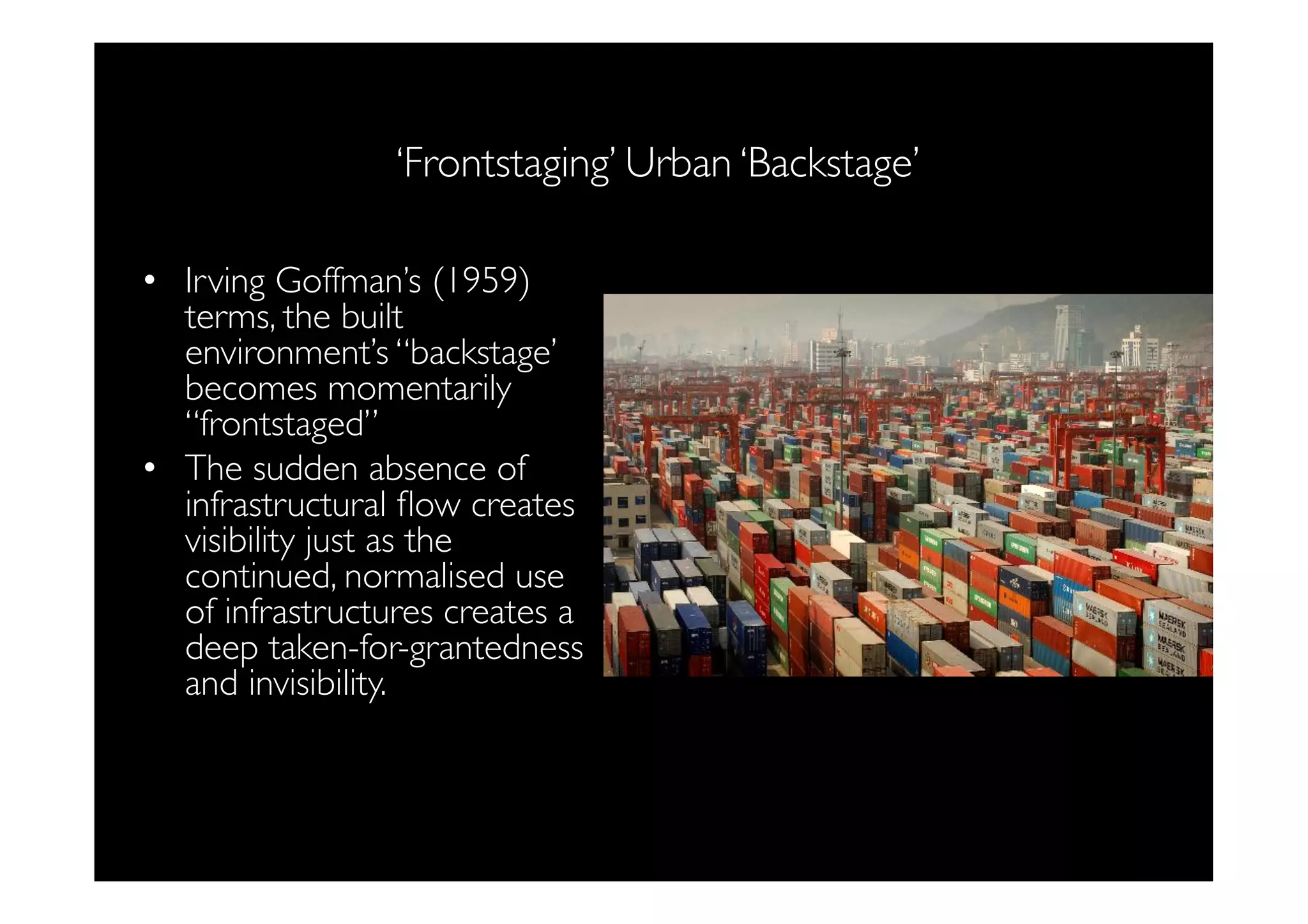 Frontstaging the urban backstage | PDF