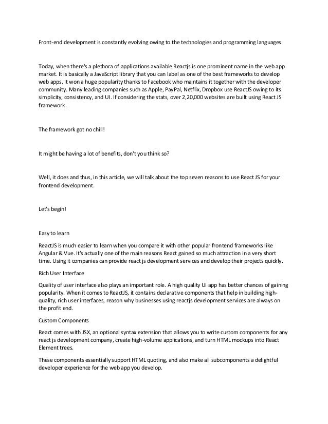 Front End Development | PDF