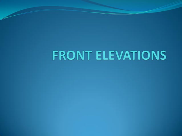 Front Elevations | PDF