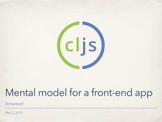 Front-end app mental-model in ClojureScript | PPT