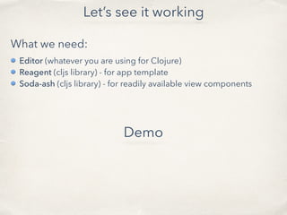 Front-end app mental-model in ClojureScript | PPT