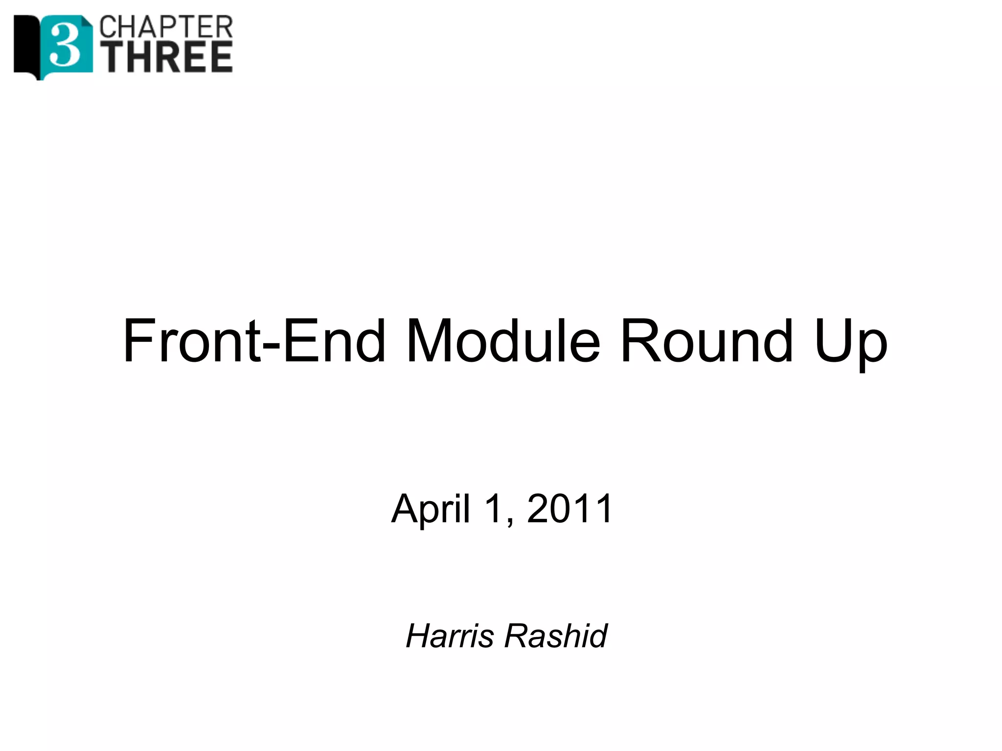 Front end module round up | PDF