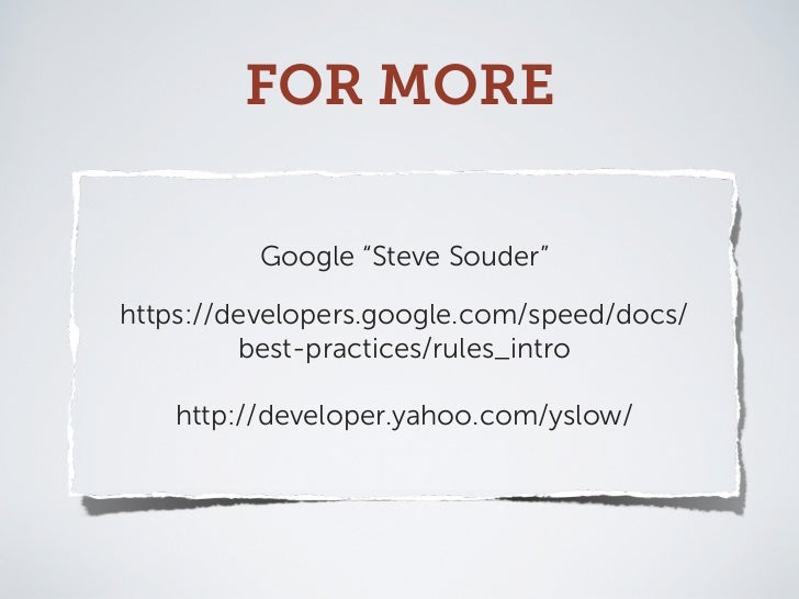 High Performance Front-End Development