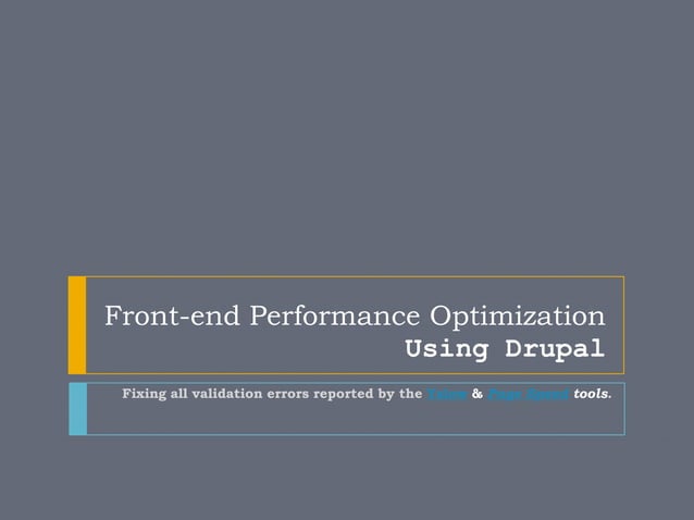 Front end performance optimization | PPT
