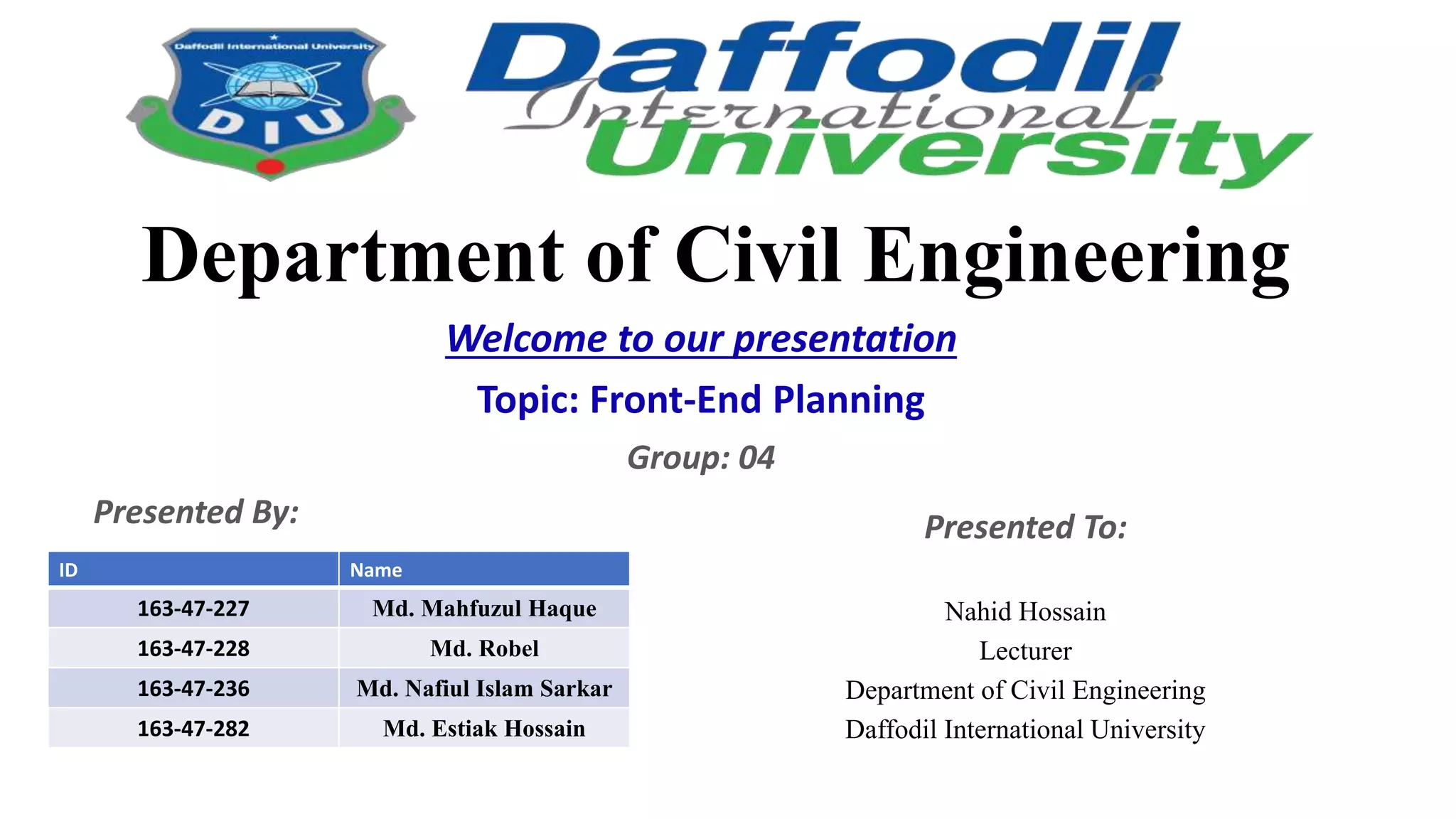 Front end planning | PPT | Free Download