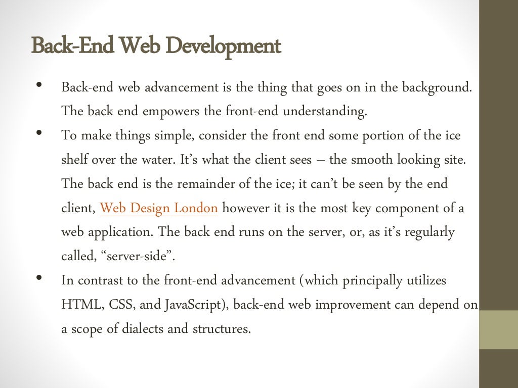 Front end versus back-end versus full-stack web development