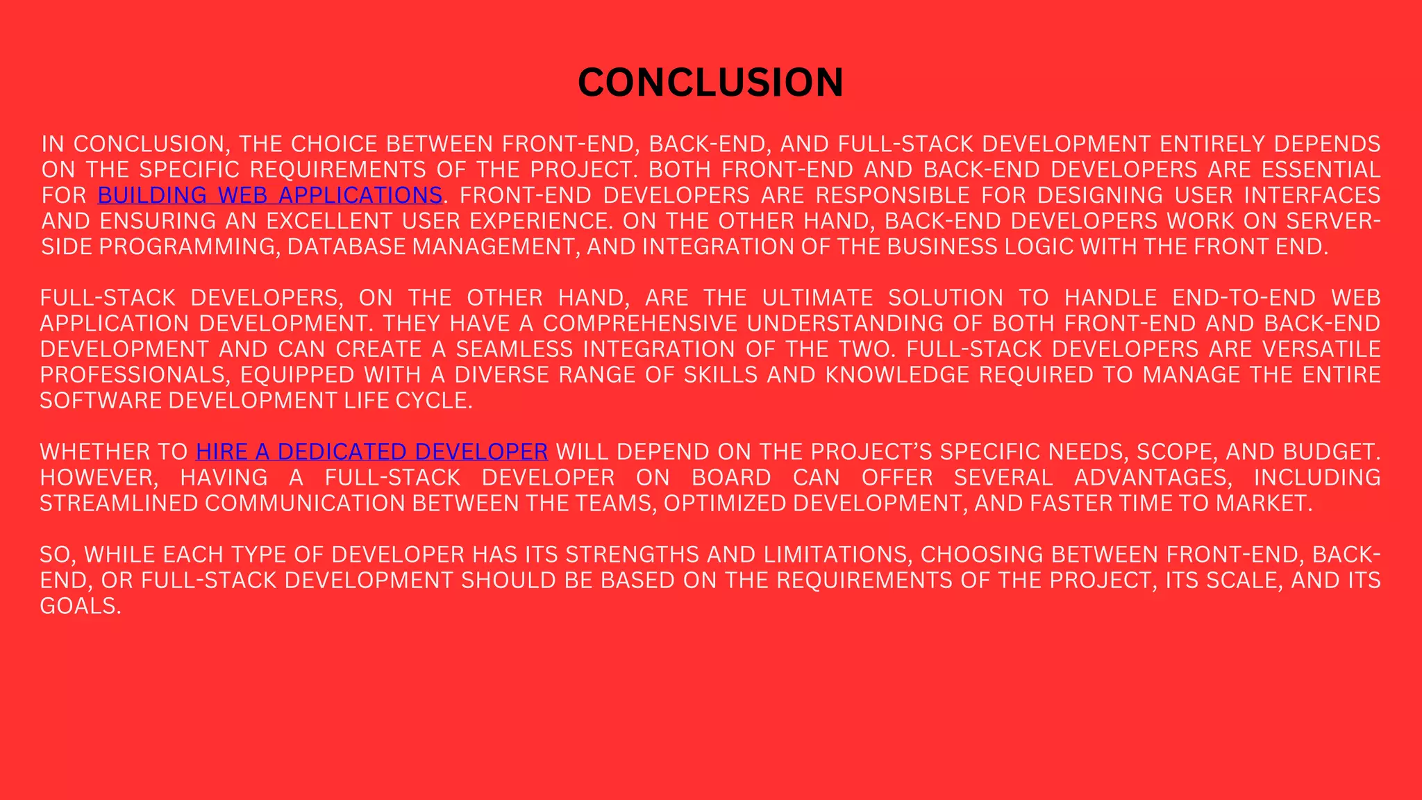 Front-end vs Back-end vs Full-stack Developers – Understand the ...