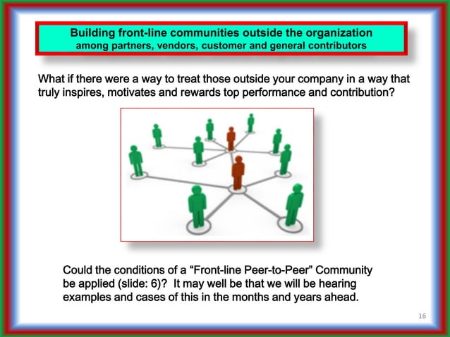 Front line engagement & peer-to-peer management systems | PPT