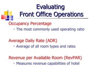 Front office-management-and budgeting ppt | PPT