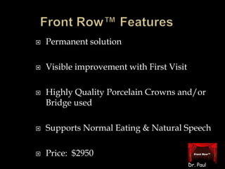 Front row-smile-gallery | PPTX