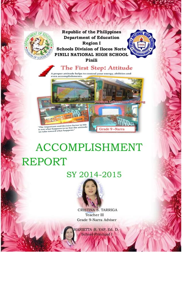 CST Front accomplishment Report 2015 | DOCX