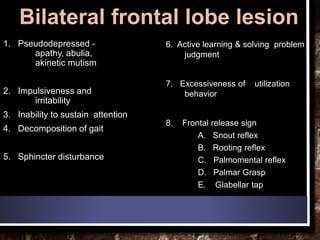 Frontal lobe relation to psychiatry | PPTX