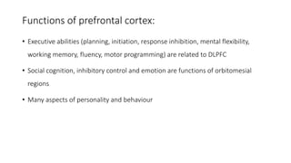 Frontal lobe cognitive functions | PPTX