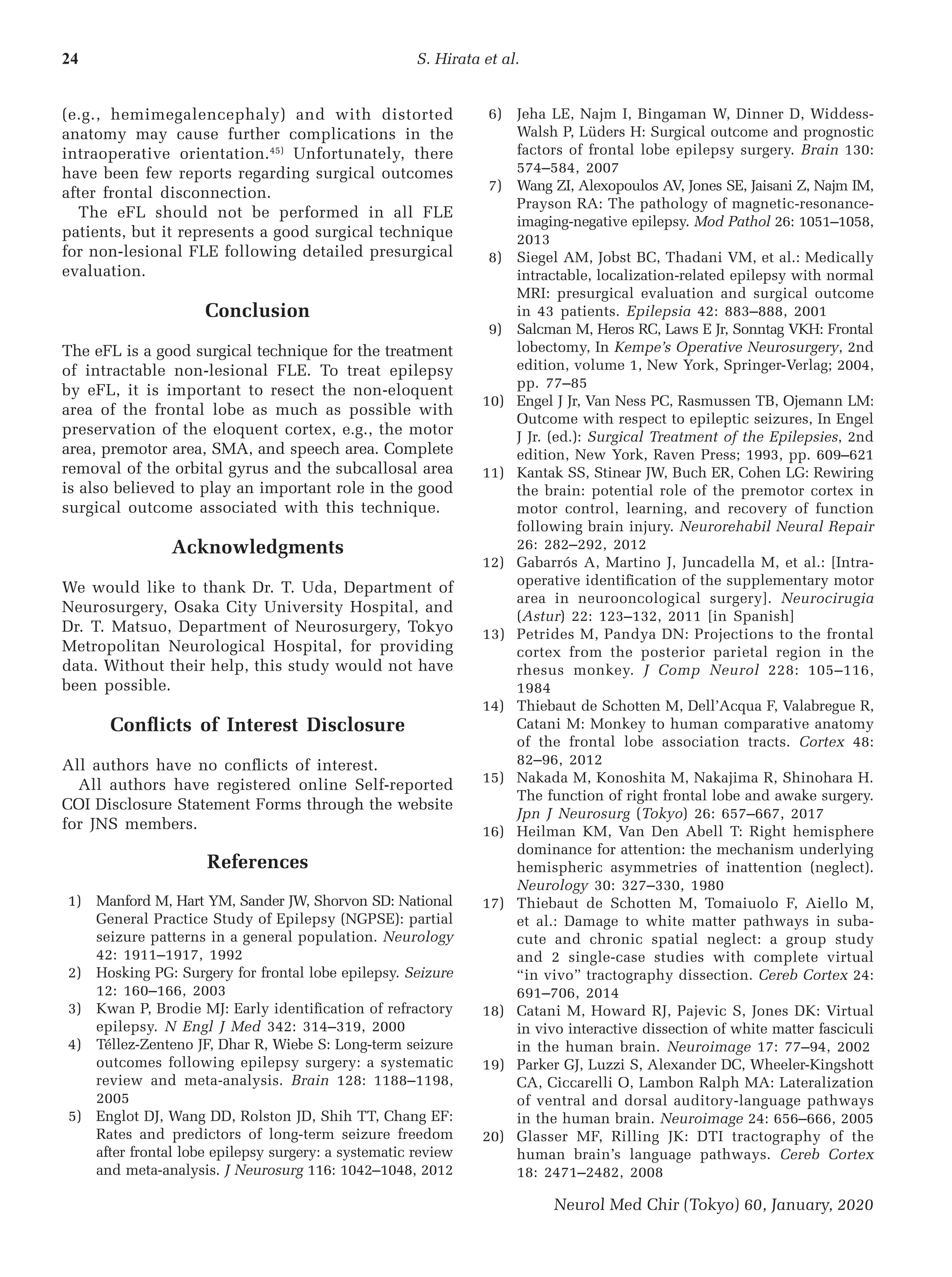 frontal lobectomy.pdf 11 surgical details | PDF