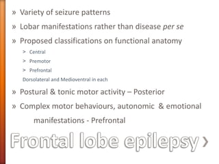 Frontal lobe epilepsy | PDF