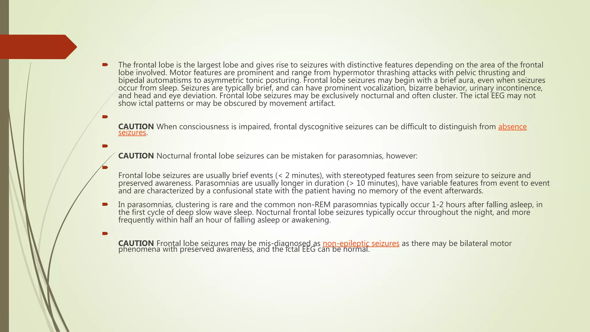 Frontal lobe epilepsy | PPTX