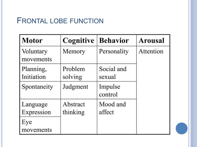 Frontallobe dr prashant mishra | PPT
