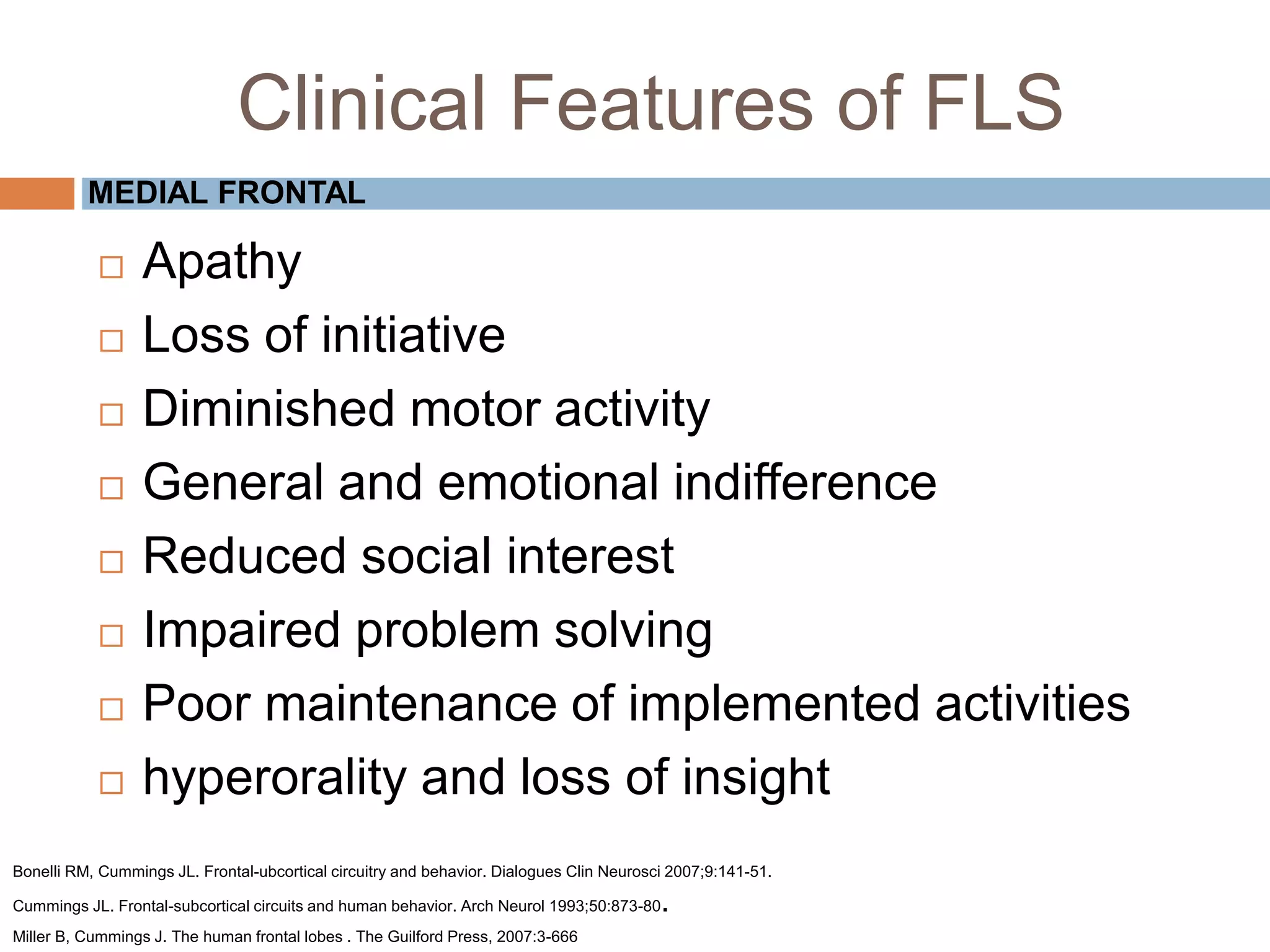 Frontal Lobe Syndrome | PPTX