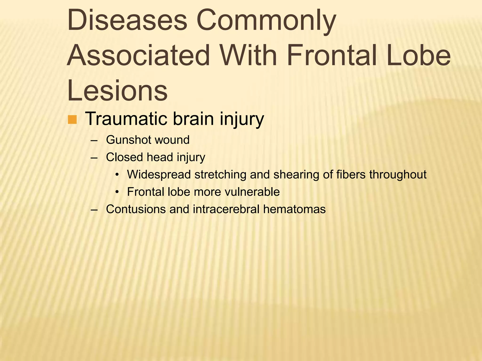 Frontal lobe syndromes | PPTX