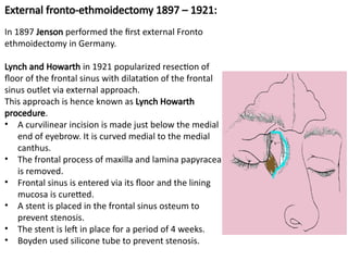 Approach to frontal sinus. Presentation. | PPTX