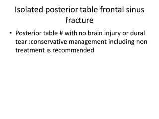Frontal sinus fracture | PPTX