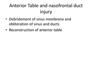 Frontal sinus fracture | PPTX