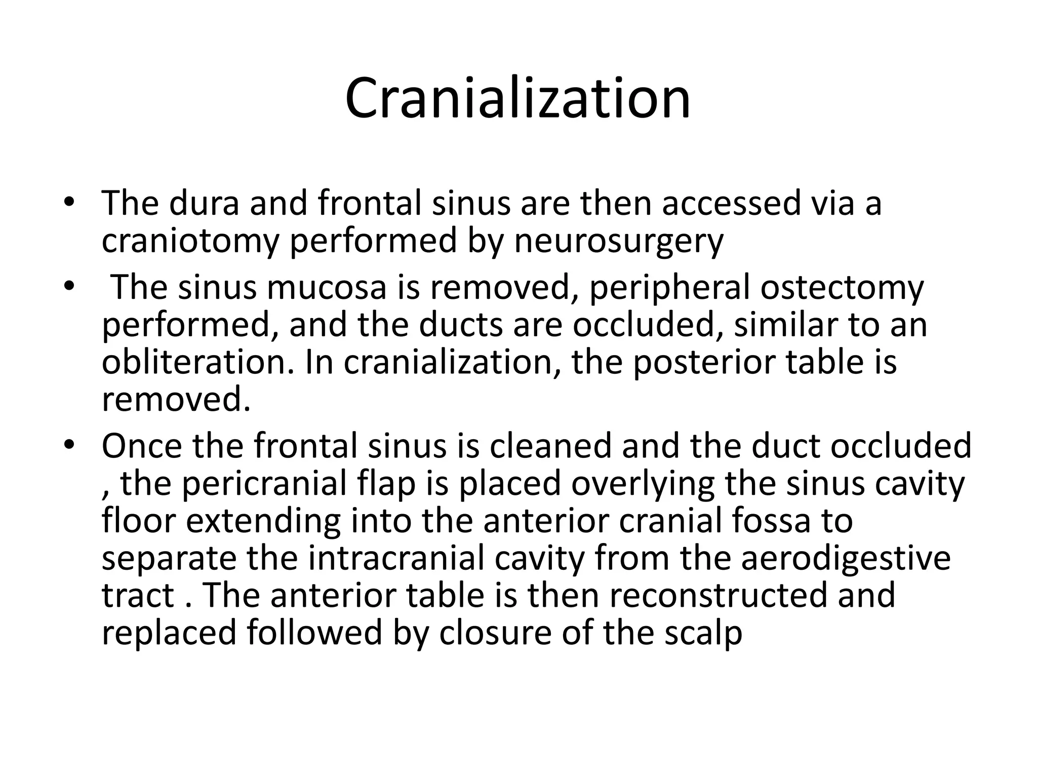Frontal sinus fracture | PPTX