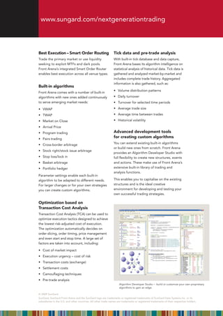 Front Arena Agorithmic Trading Fs | PDF | Business | Business and Finance