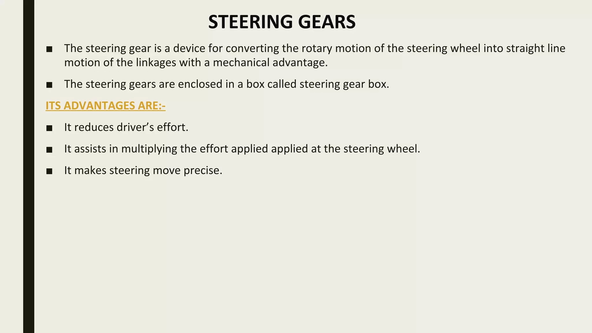 Front axle and steering system | PPT